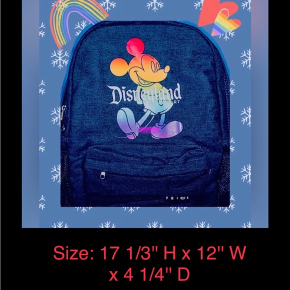 Disney | Bags | 4 Disney Pride Collection Mickey Mouse Soft Denim ...